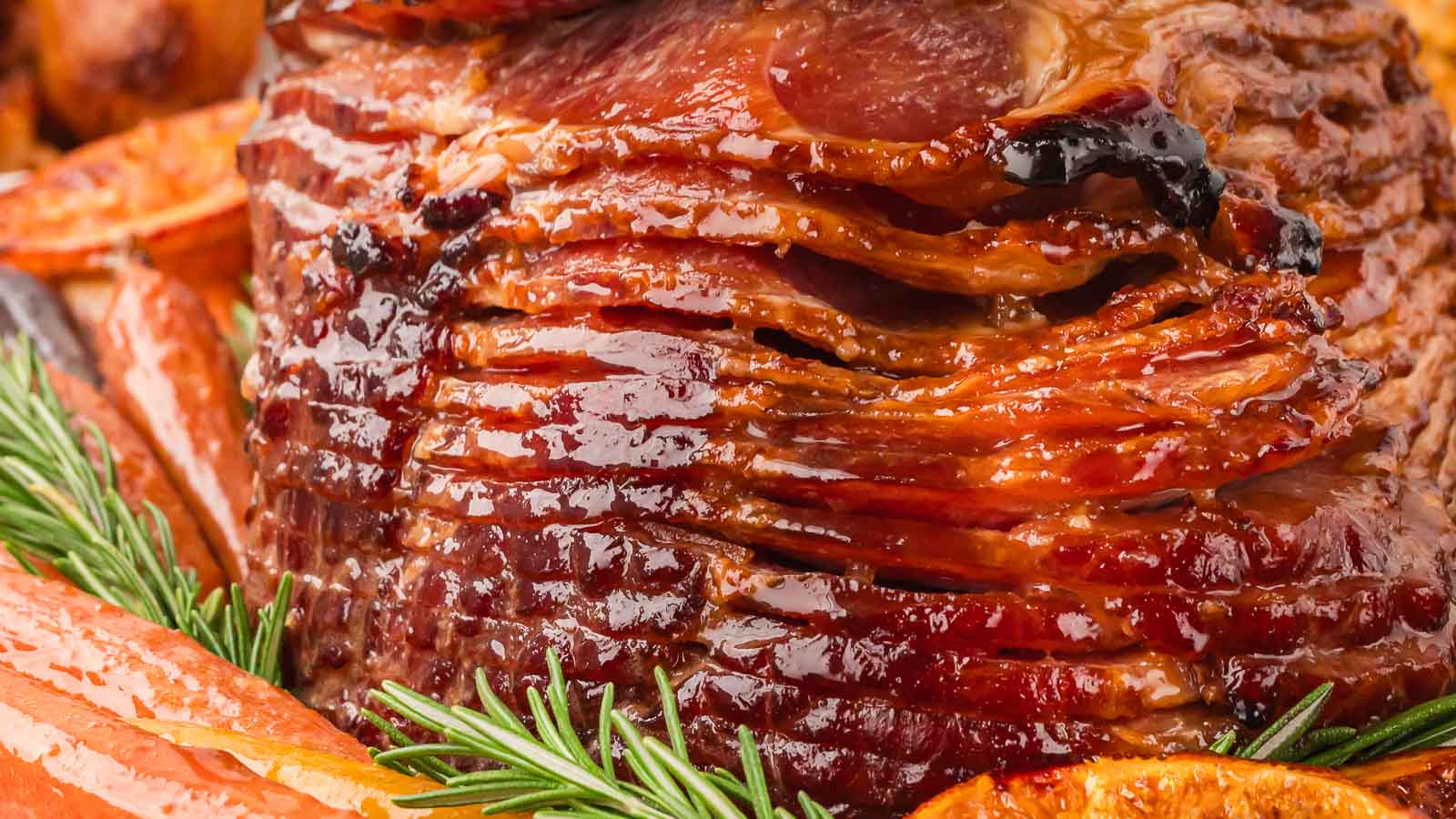 The Best Glazed Ham With Roasted Carrots