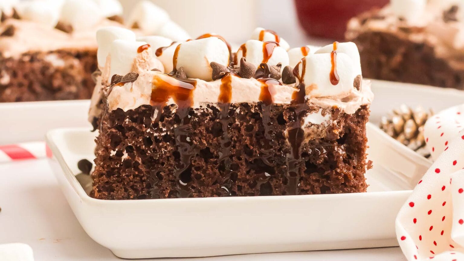 Hot Chocolate Poke Cake