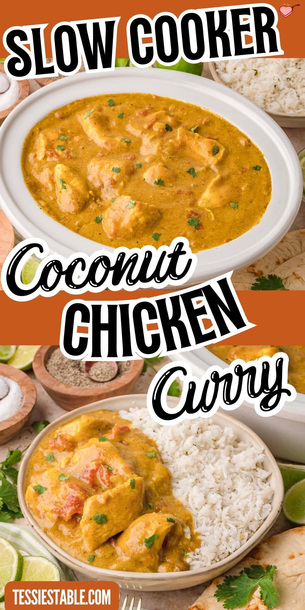 Slow Cooker Coconut Chicken Curry (Easy Crockpot Dinner)